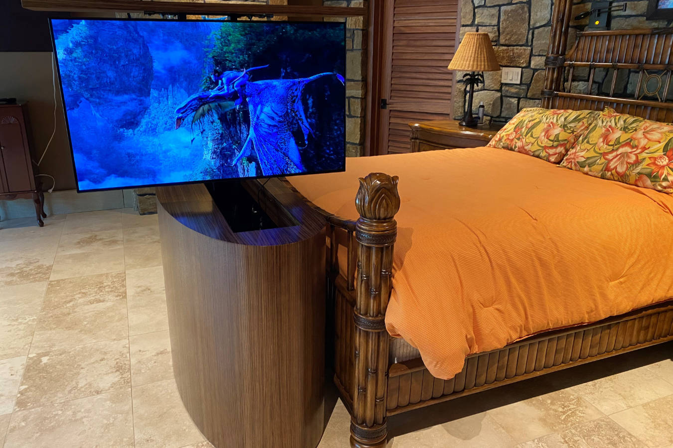 Maliu modern hidden TV lift stand | Custom made | Cabinet-Tronix