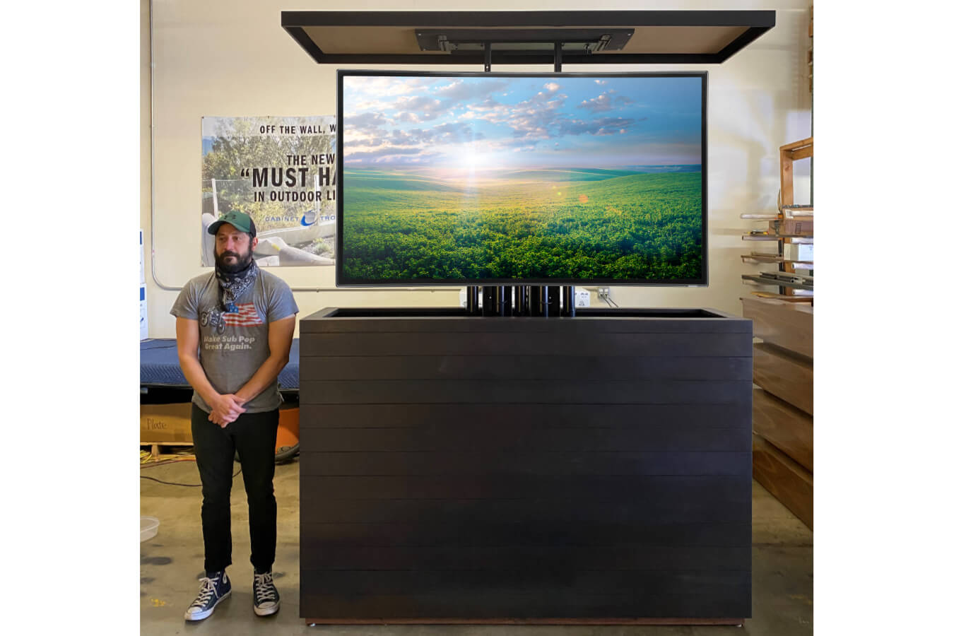 Extra Large Outdoor Hidden TV Lift Cabinet | Cabinet Tronix Extra Large Outdoor Hidden TV Lift Cabinet | Cabinet Tronix